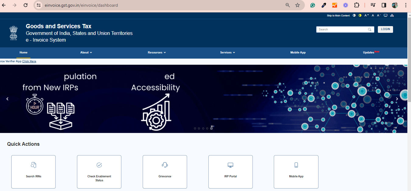 Einvoice1.gst.gov.in-IRP